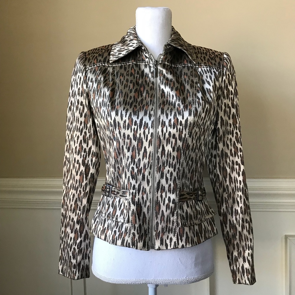 {Alberto Makali X Cache} Leopard Print Jacket - Gem